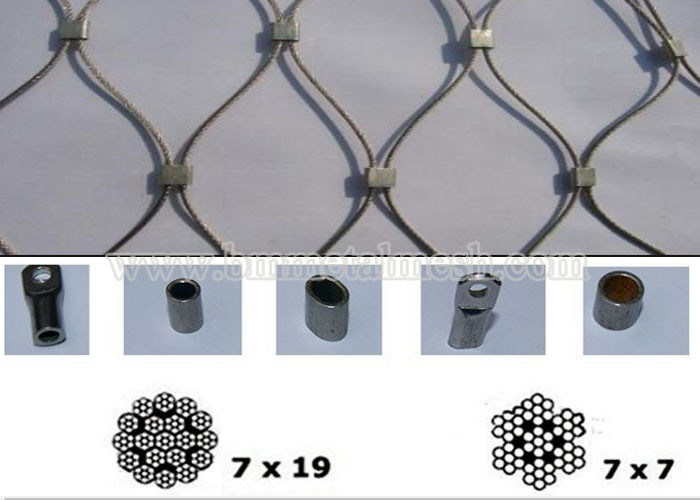 Stainless Steel Cable Wire Rope Mesh/ Hand Woven Rope Mesh